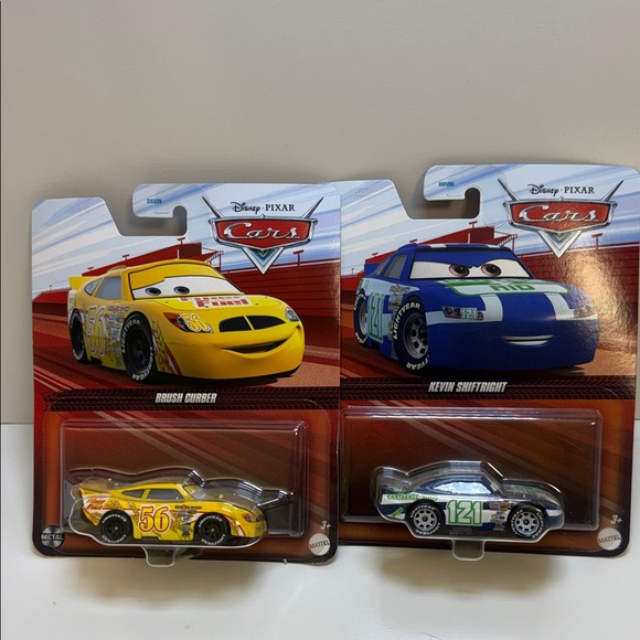 Pixar | Toys | Pixar Cars Diecast Toy Cars Set Yellow Brush And Blue ...